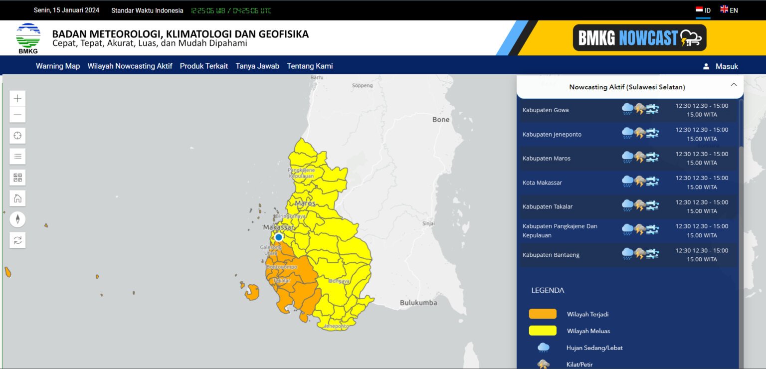 Bmkg Potensi Hujan Lebat Di Sulawesi Selatan Dan Beberapa Provinsi